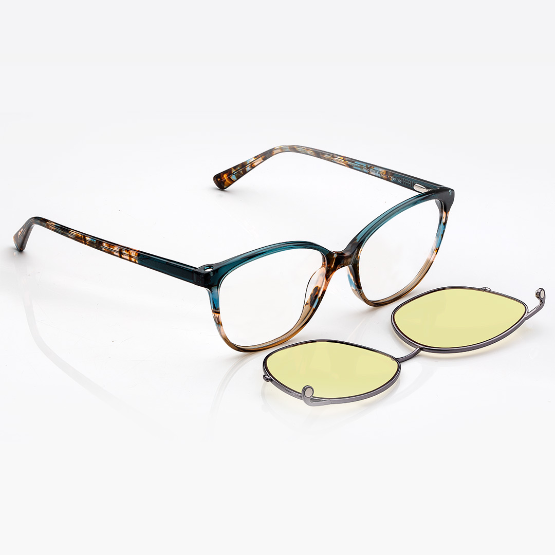 Hyperlight Eyewear Clips, Blue Havana